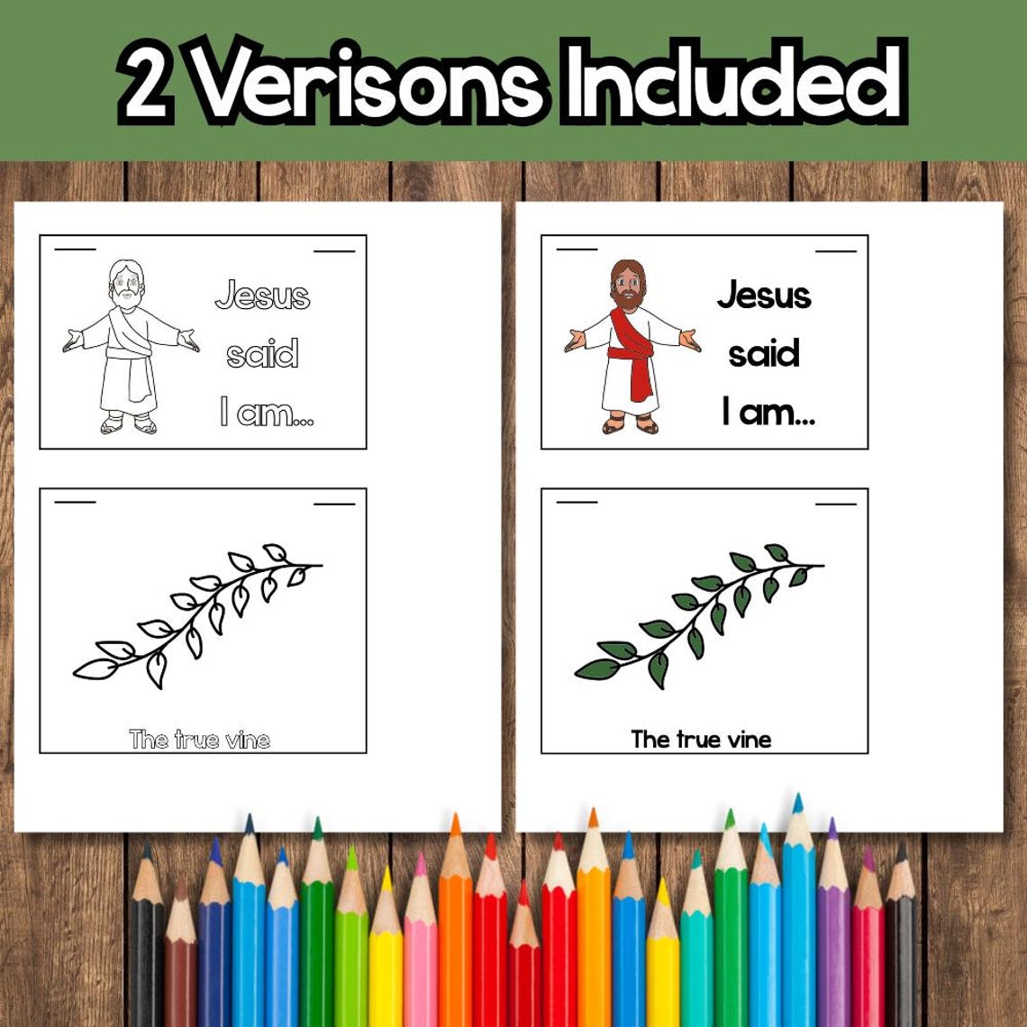 Jesus Said "i Am" Flip Book Craft: Bible Coloring Page (digital ...