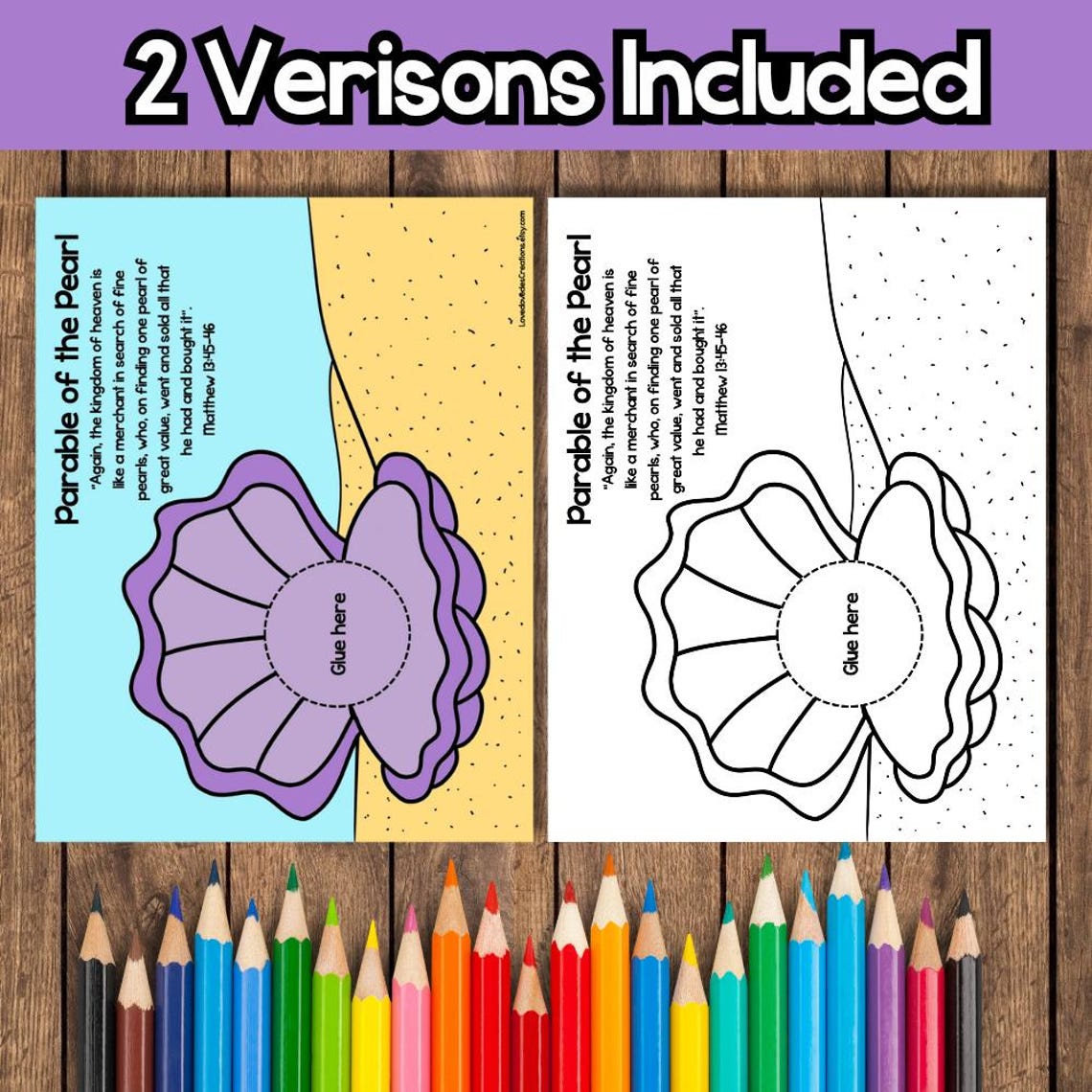 Parable of the Pearl Bible Craft: Sunday School Bible Lesson PDF ...