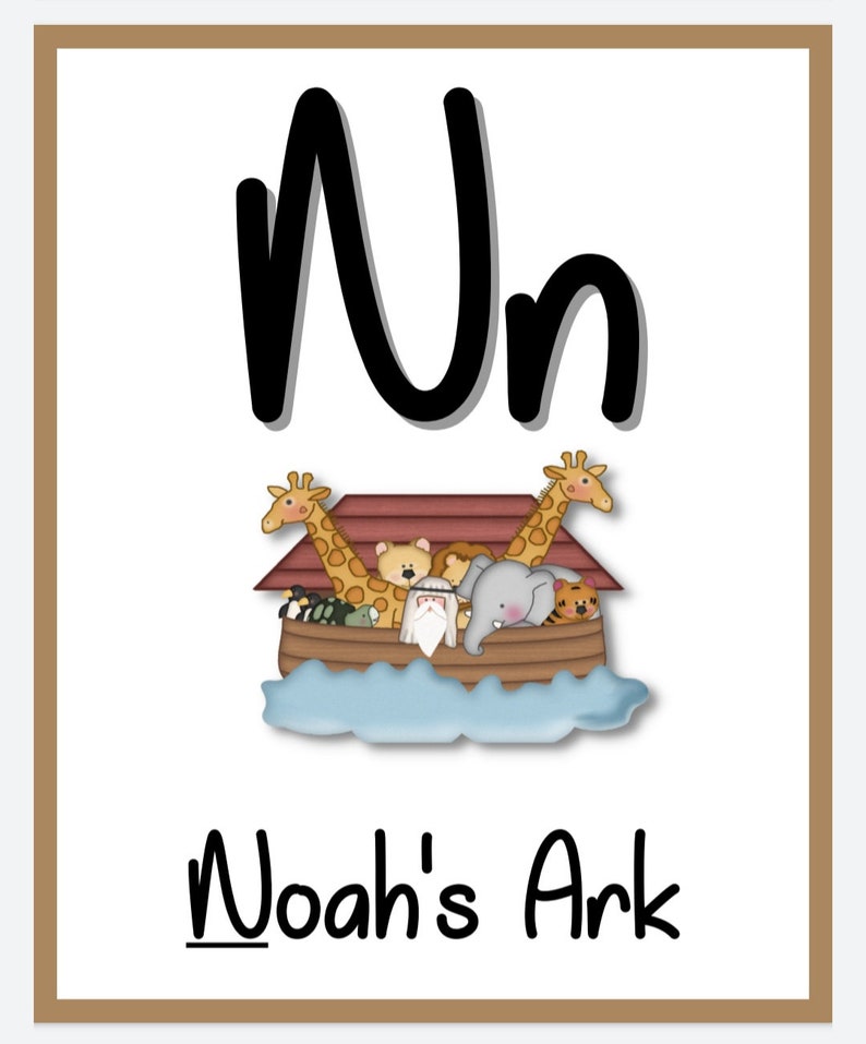 ABC Bible Posters Alphabet Posters Preschool-kindergarten - Etsy