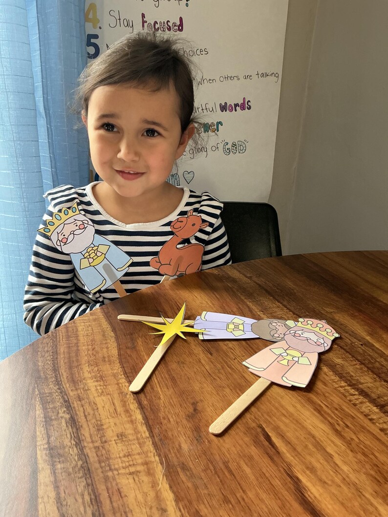 Wise Men Bible Popsicle Stick Puppet Craft - Etsy