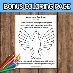 Holy Spirit Dove Bible Craft Printable and Coloring Page (PDF Printable ...