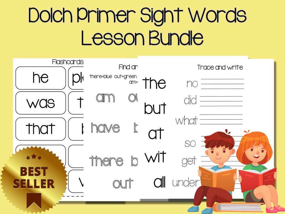 Dolch Primer Sight Word Lesson Plan,dolch Primer 10 Week Lesson Plan ...