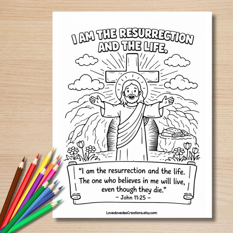 Jesus Has Risen Bible Verse Coloring Pages, Easter Bible Verse Coloring ...