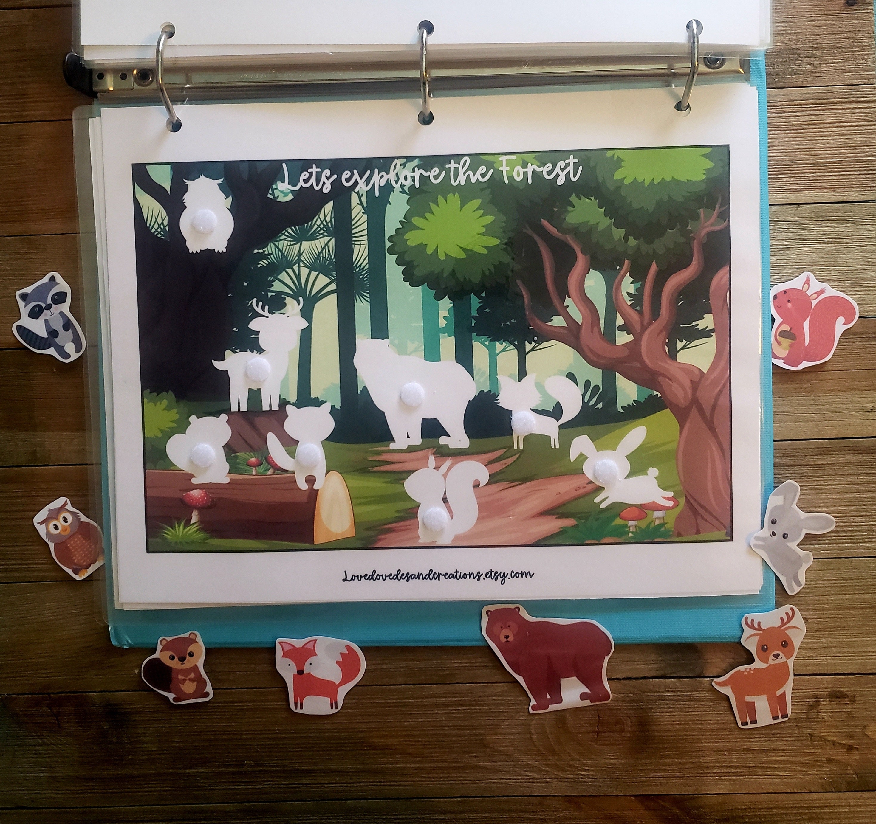 Forest Animals Busy Book Forest Animal Matching Activity - Etsy