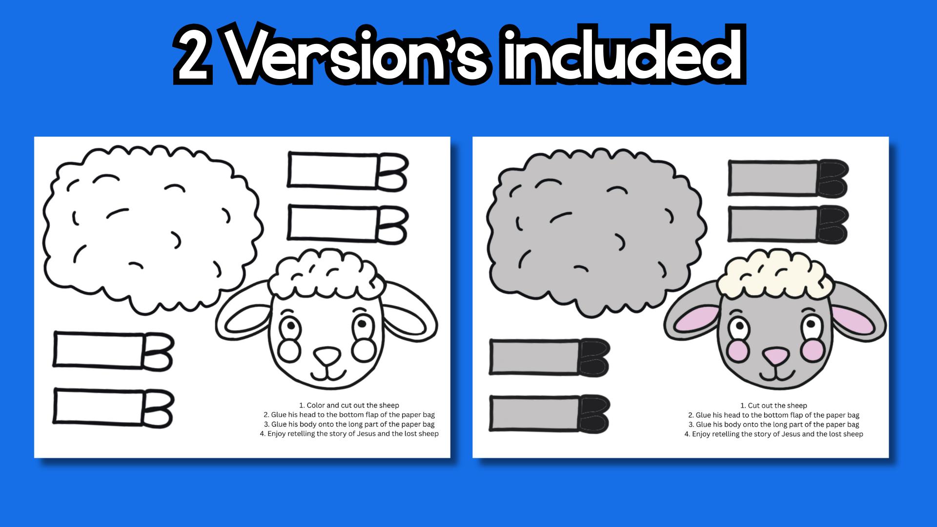 Jesus and the Lost Sheep Bible Puppet Craft: Sunday School Activity ...