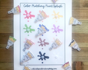 Color Matching Printable Busy Binder Colors Printable Color - Etsy