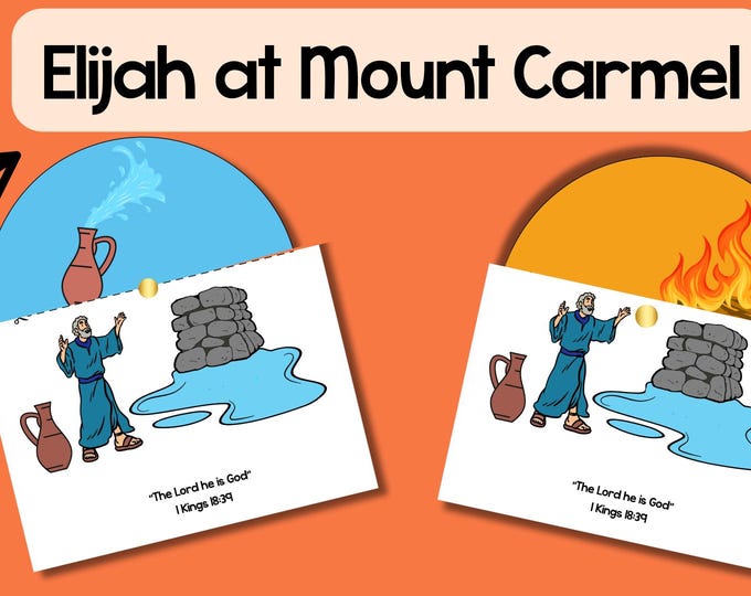 Elijah and the Prophets of Baal Bible Craft, Sunday School Activity and ...