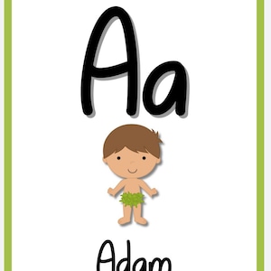 ABC Bible Posters, Alphabet Posters, Preschool-kindergarten Phonics ...