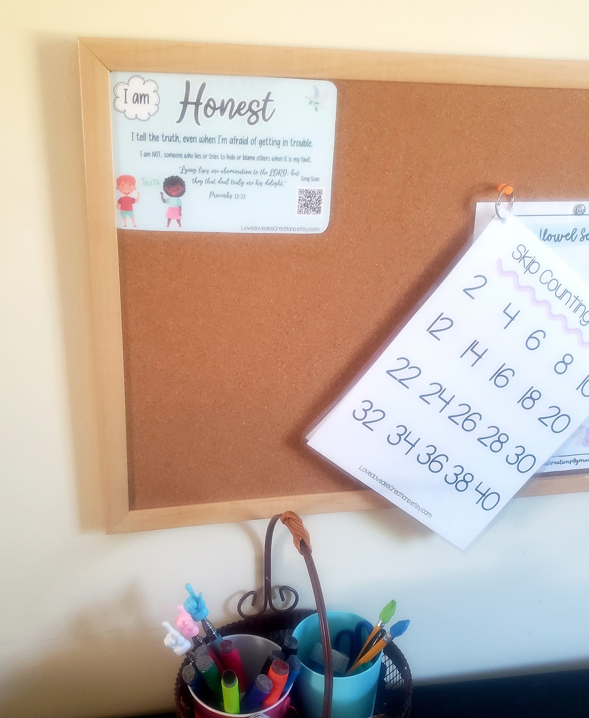 First Virtue Lesson Cards With Song Scan, Character Trait Cards ...