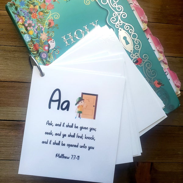 Abc Bible Verse Cards - Etsy
