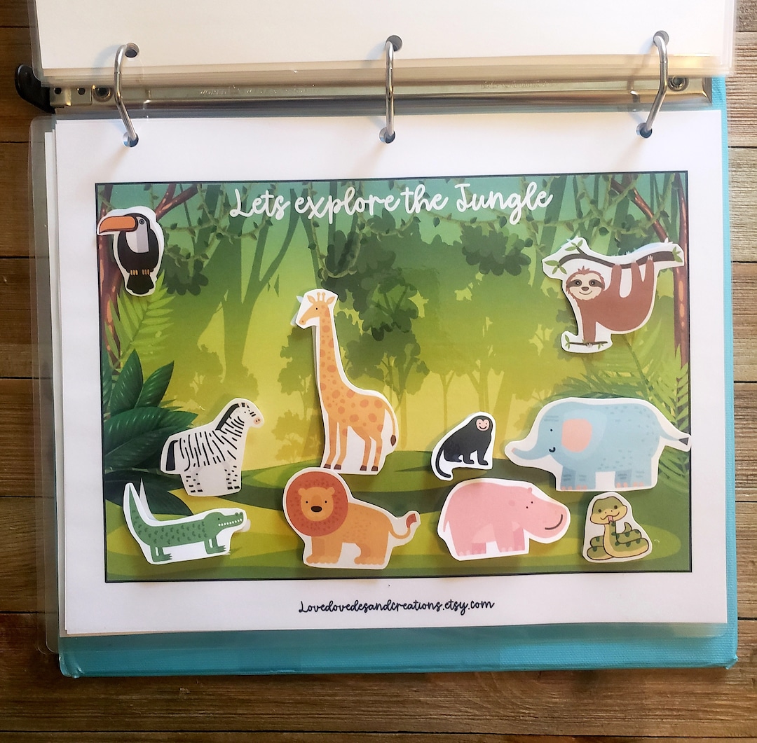 ZOO Animals Busy Book Zoo Animal Matching Activity Zoo - Etsy