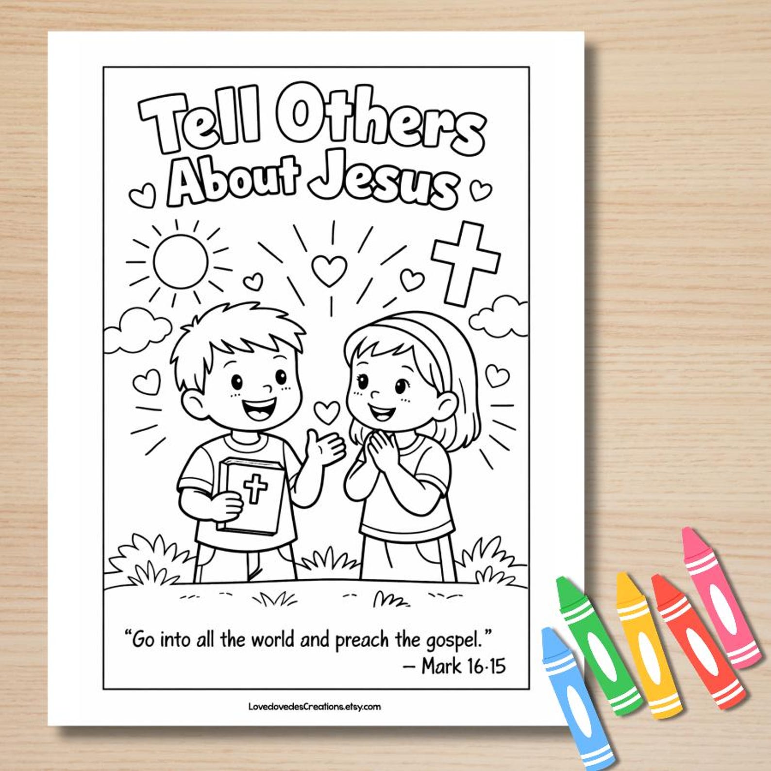 The Great Commison Bible Coloring Page, Go and Tell All the Nations ...