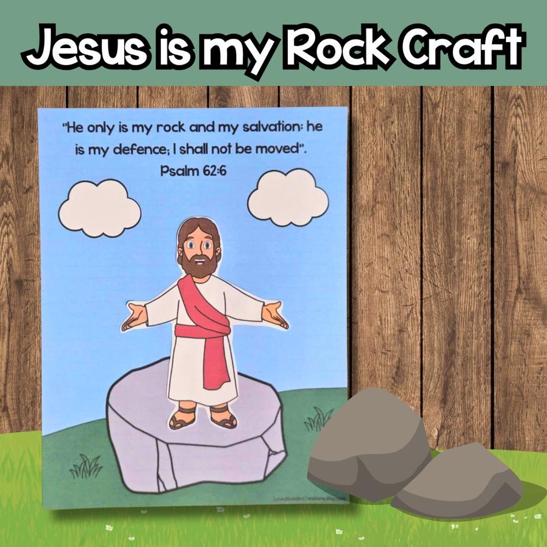 Jesus is the Rock Cut and Paste Bible Craft: Sunday School Activity ...