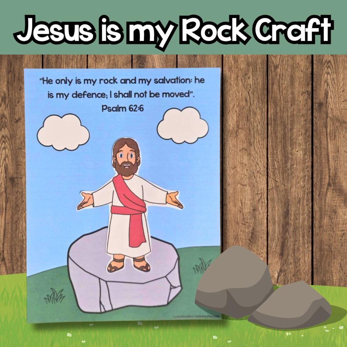 Jesus is the Rock Cut and Paste Bible Craft: Sunday School Activity ...