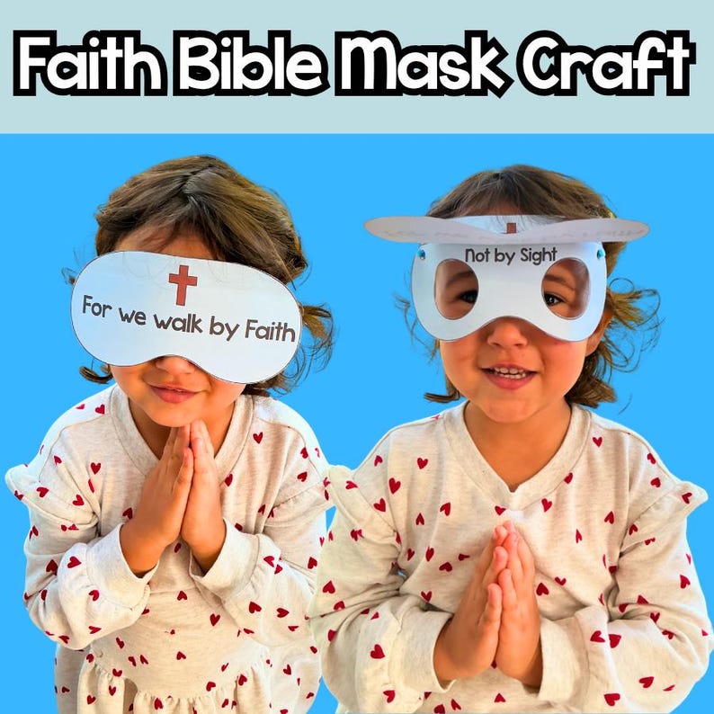 Walk by Faith Printable Mask, Bible Verse Printable (PDF) - Etsy