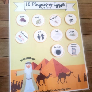 10 Plagues of Egypt Bible Busy Book Activity,10 Plagues of Egypt ...