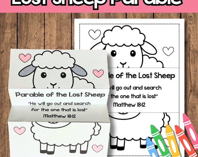 The Parable of the Lost Sheep Bible Story Cotton Ball Craft Printable ...