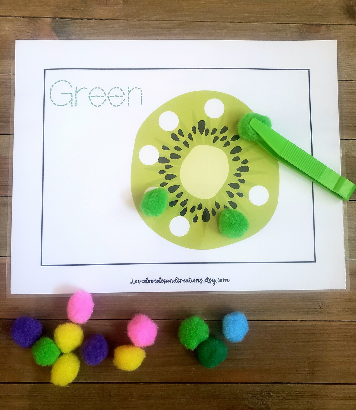 FINE MOTOR POM Pom Color Sorting Activityprinted&shipped - Etsy