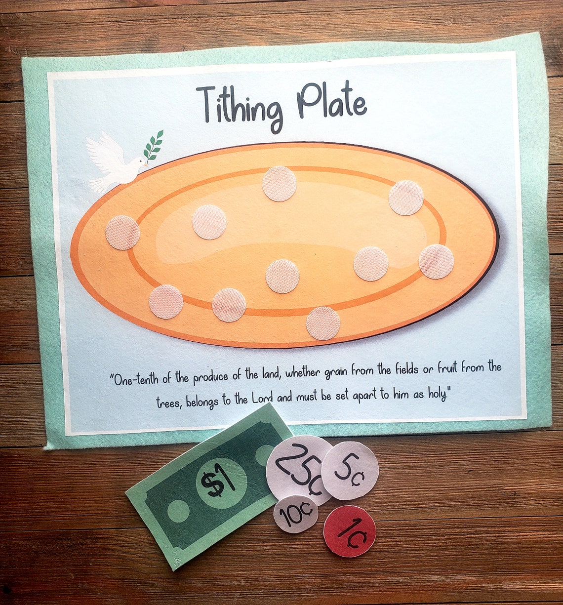 Tithing Money Activity Tithing Money Felt Activity Money - Etsy