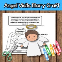 An Angel Visits Mary, Christmas Bible Lesson for Preschool, Printable ...