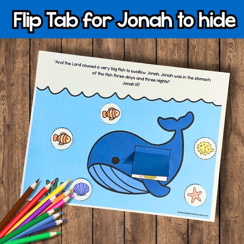 Jonah and the Big Fish Bible Craft (PDF Download - Etsy