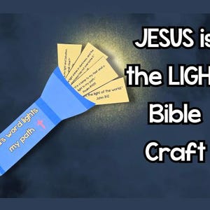 Flashlight Bible Verse Craft: Jesus is the Light, Kids Coloring Page ...