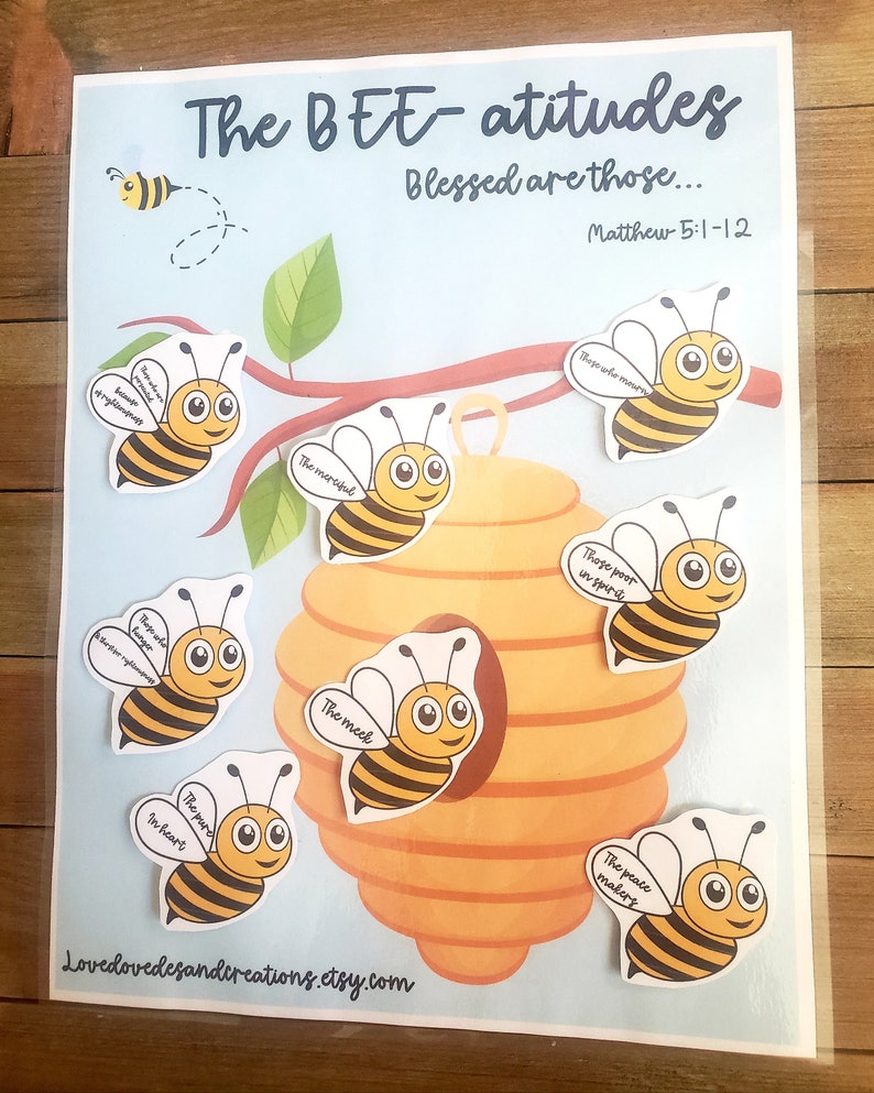 Beatitudes Bible Activity: Kids' Busy Book (PDF Printable) - Etsy