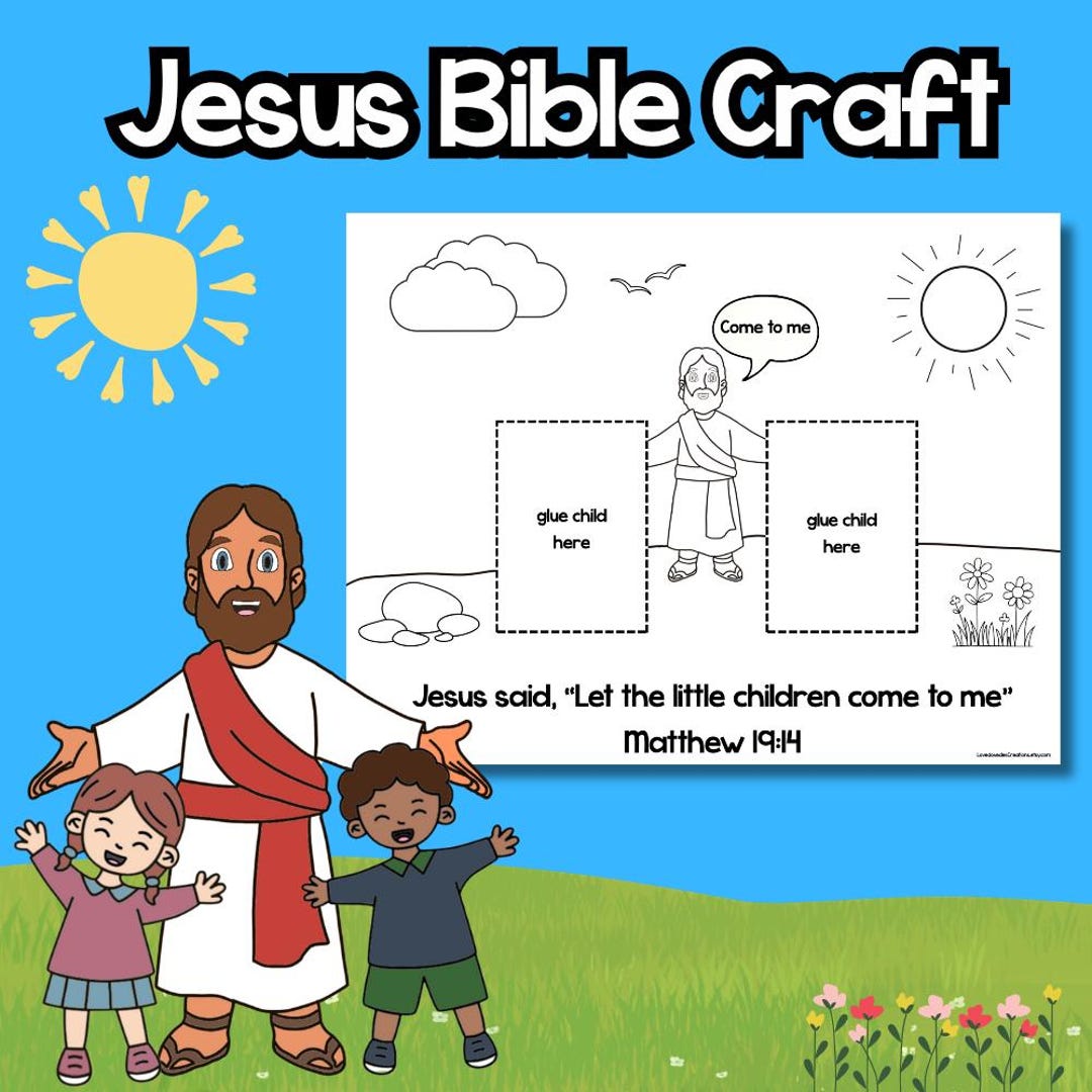 Let the Little Children Come to Me Bible Verse Craft: Coloring Pages ...