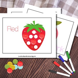 FINE MOTOR Pom Pom Color Sorting Mats Fruit Themed, Color Sorting ...