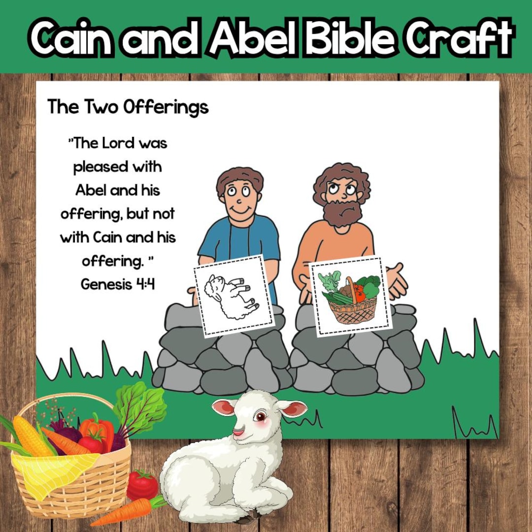 Cain and Abel Bible Craft: Cut and Paste Activity (PDF) - Etsy