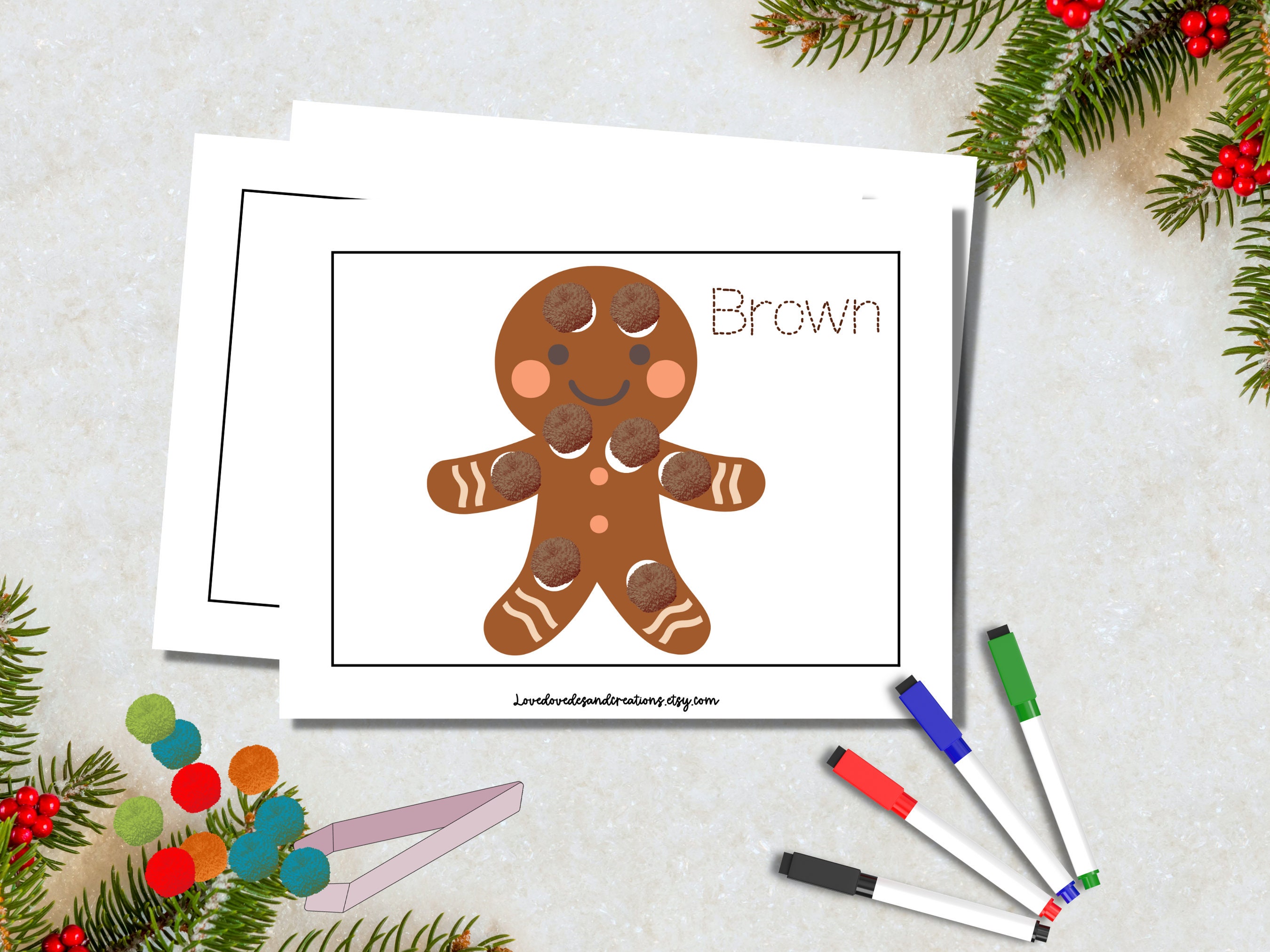 FINE MOTOR Pom Pom Color Sorting Mats Winter Themed Preachool - Etsy