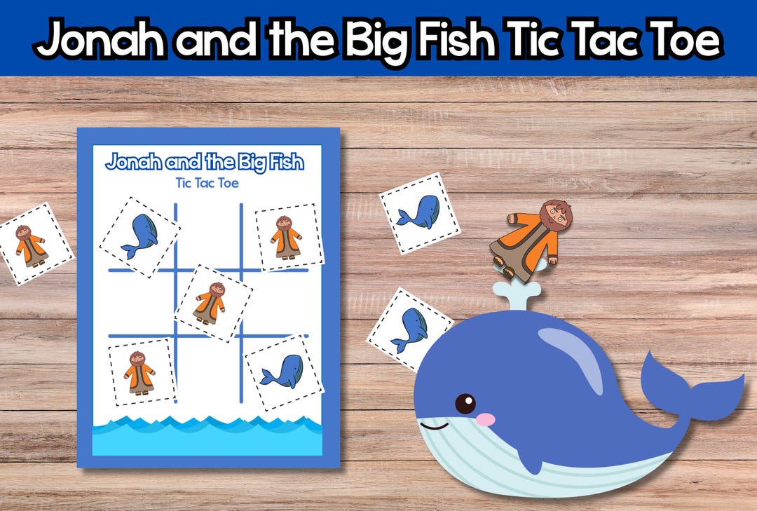 Jonah and the Whale Bible Tic Tac Toe Game (PDF Download - Etsy