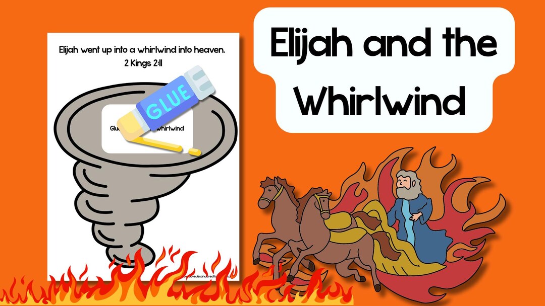 Elijah and the Whirlwind Craft: Bible Story Cut & Paste (PDF Download ...