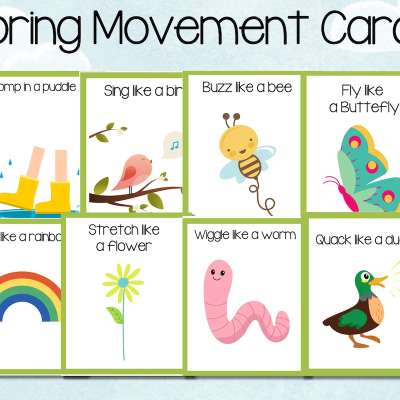 Flower Movement Cards - Etsy