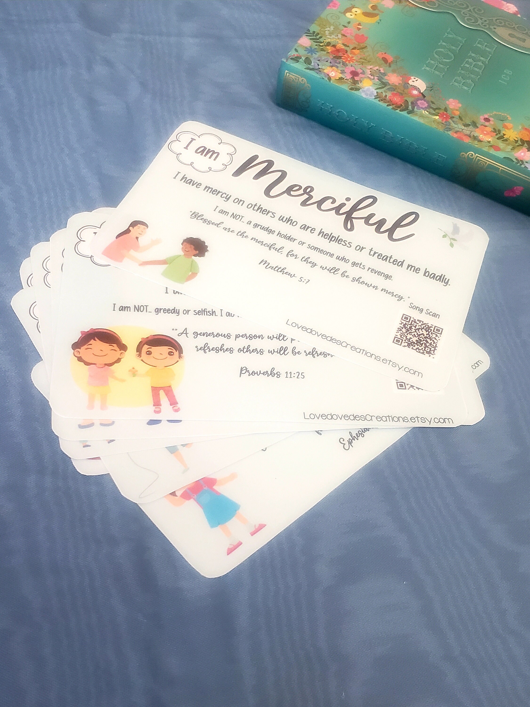 First Virtue Lesson Cards With Song Scan, Character Trait Cards ...