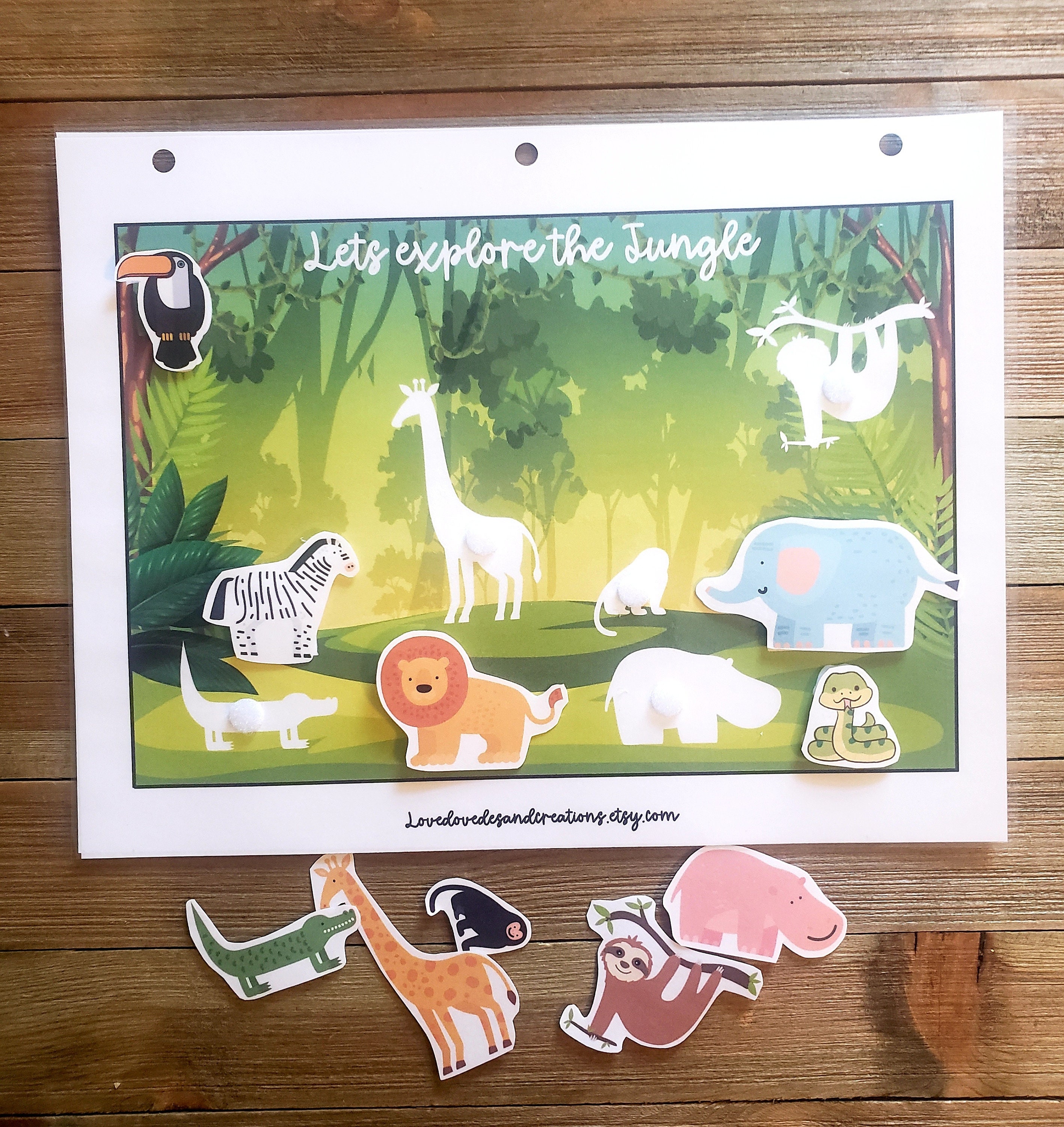 ZOO Animals Busy Book Zoo Animal Matching Activity Zoo - Etsy