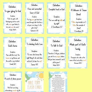 Bible Term Flashcards for Children Bible Flashcards, Chrisitan Learning ...