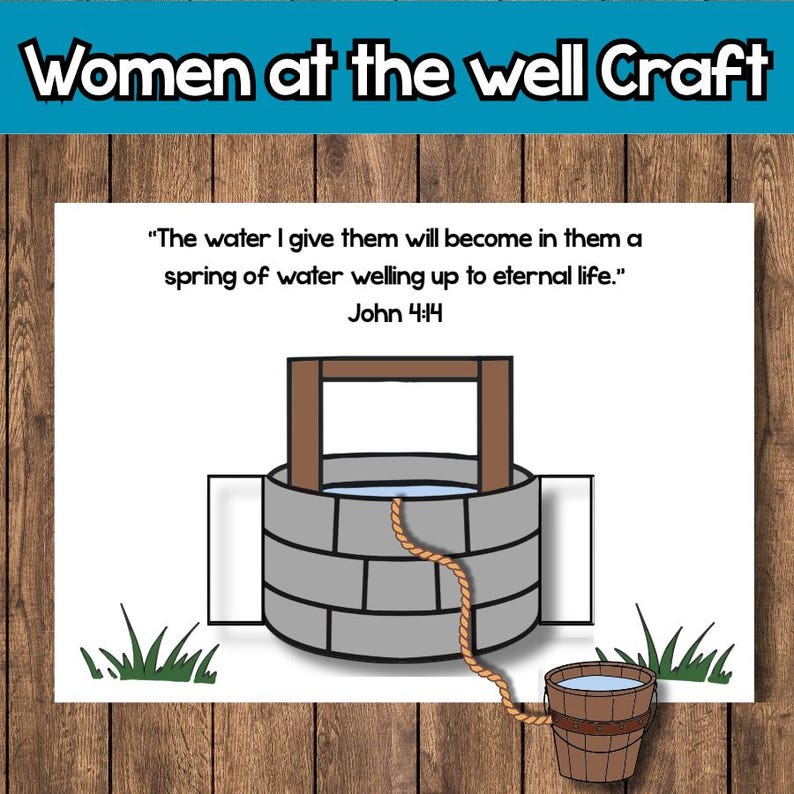 Women at the Well Bible Craft: Bible Verse Coloring Pages (PDF Download ...