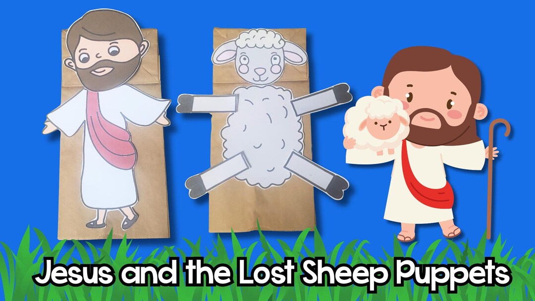 Jesus and the Lost Sheep Bible Puppet Craft: Sunday School Activity ...