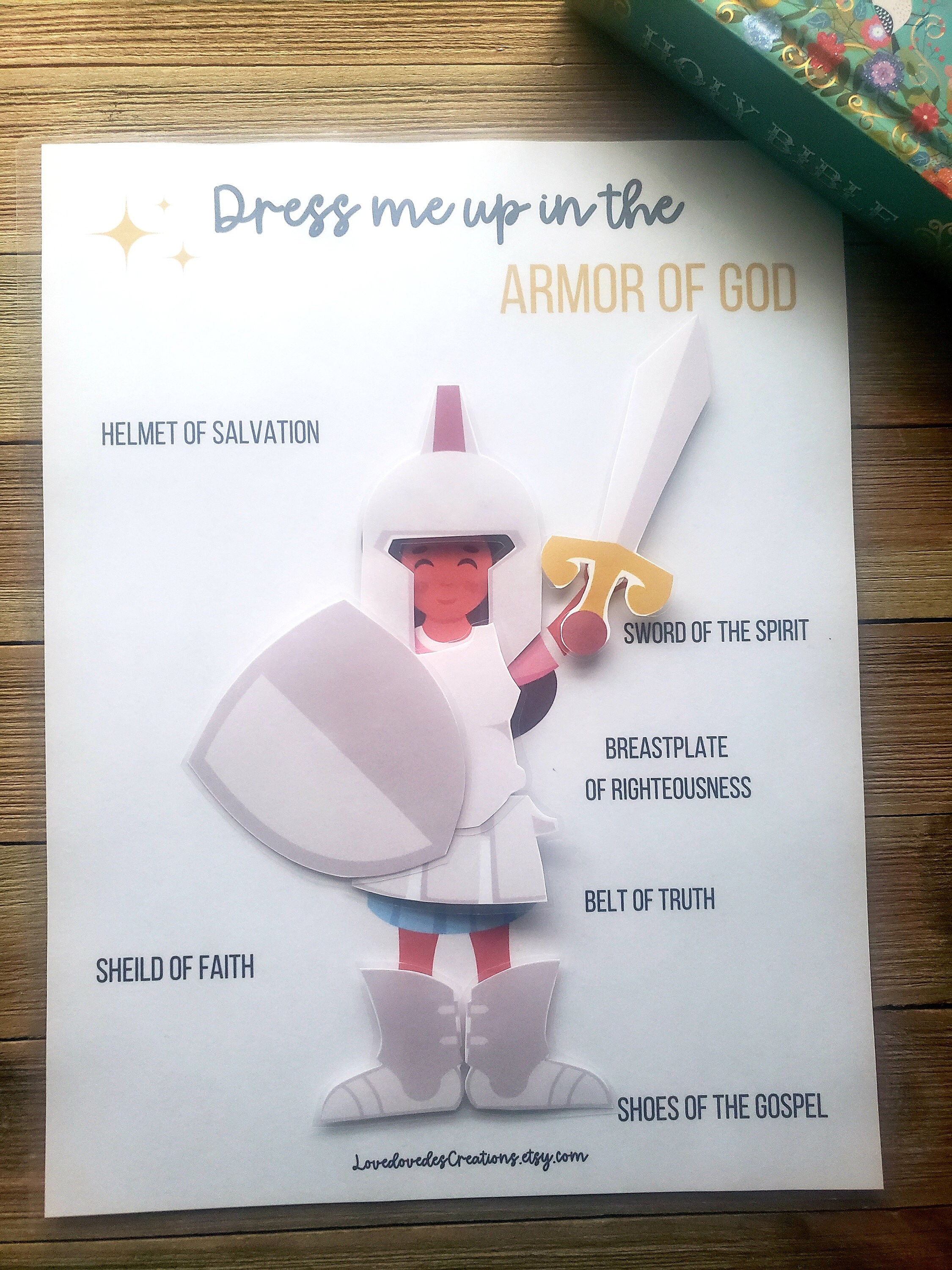 Armor of God Bible Activity, Armor of God, Sunday School Activity ...