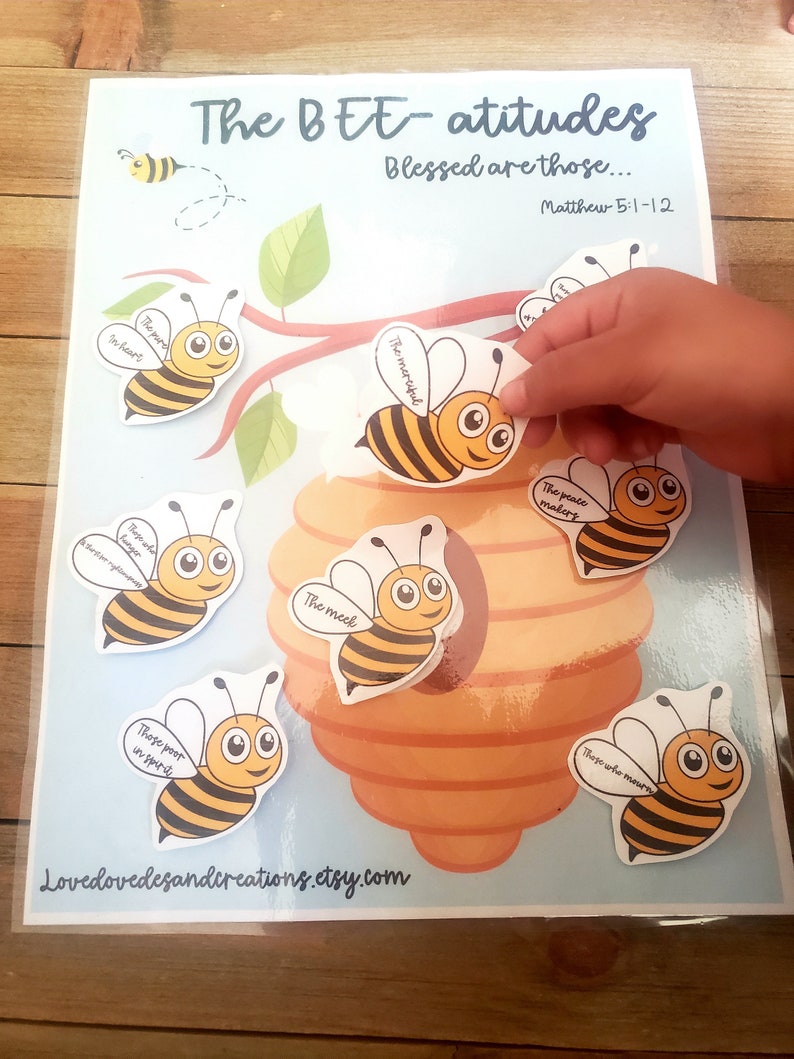 Beatitudes Bible Activity: Kids' Busy Book (PDF Printable) - Etsy