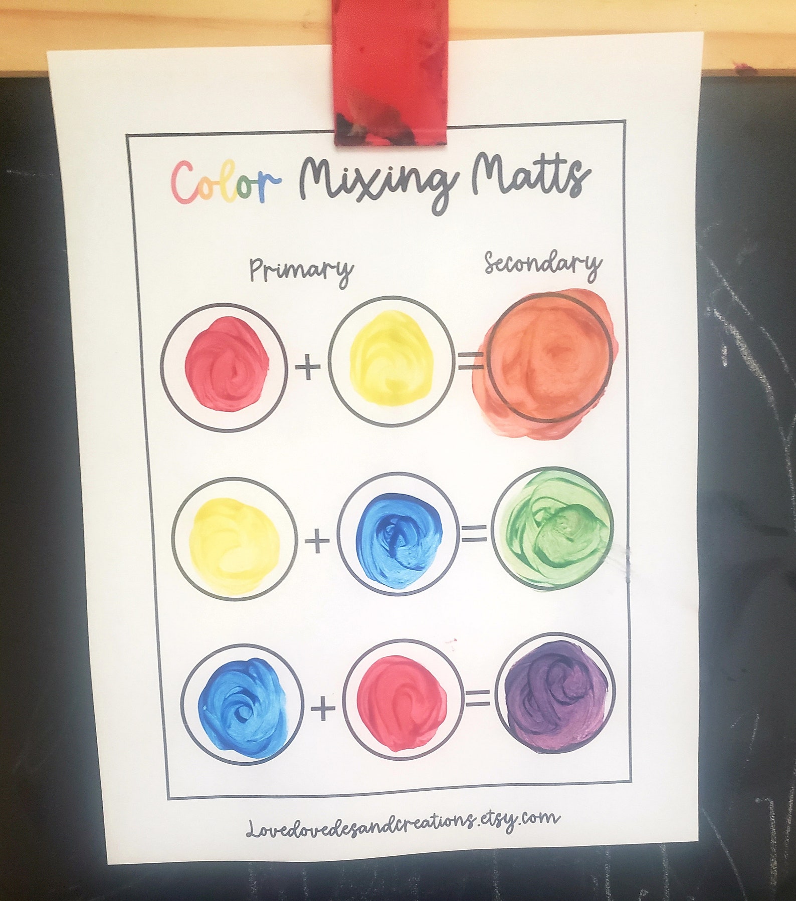 Color Mixing Mat Printable: Primary & Secondary Colors Activity (PDF ...