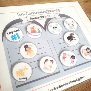 10 Commandments Printable Activity, 10 Commandments for Kids, Bible ...