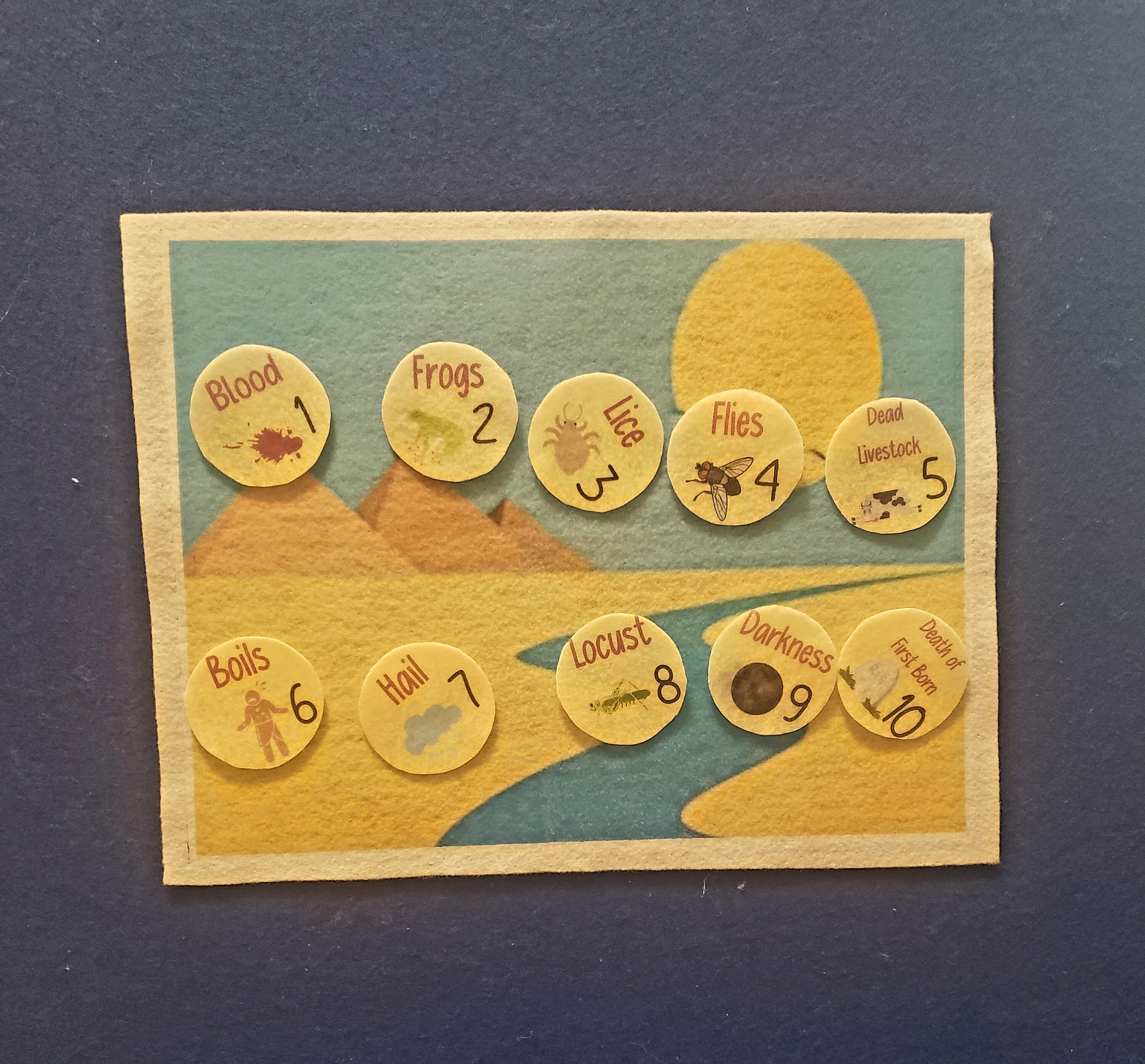 10 Plagues of Egypt Felt Activity, Bible Felt, Bible Story Felt ...