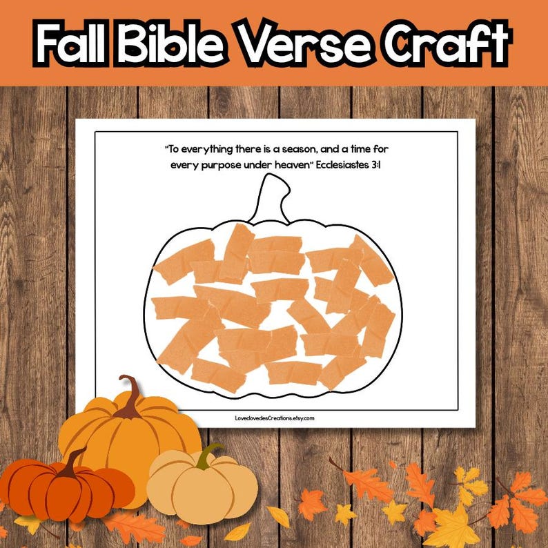Fall Bible Verse Pumpkin Template and Coloring Page (PDF Download) - Etsy