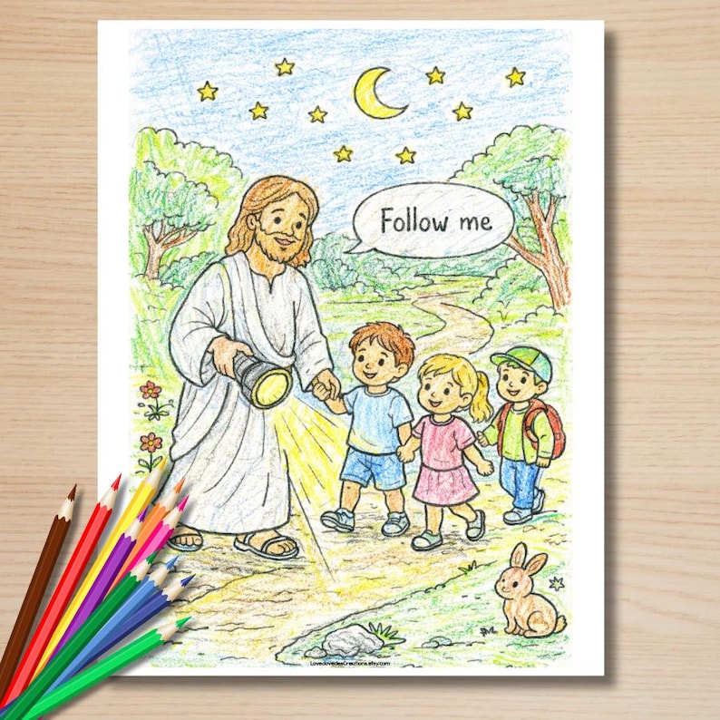 I Am the Light of the World Coloring Page, John 8:12 Coloring Page for ...