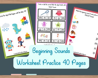 Kindergarten Phonics Worksheets, Beginning Letter, Beginning Sound ...