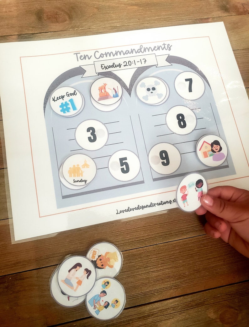 10 Commandments Printable Activity 10 Commandments for Kids - Etsy