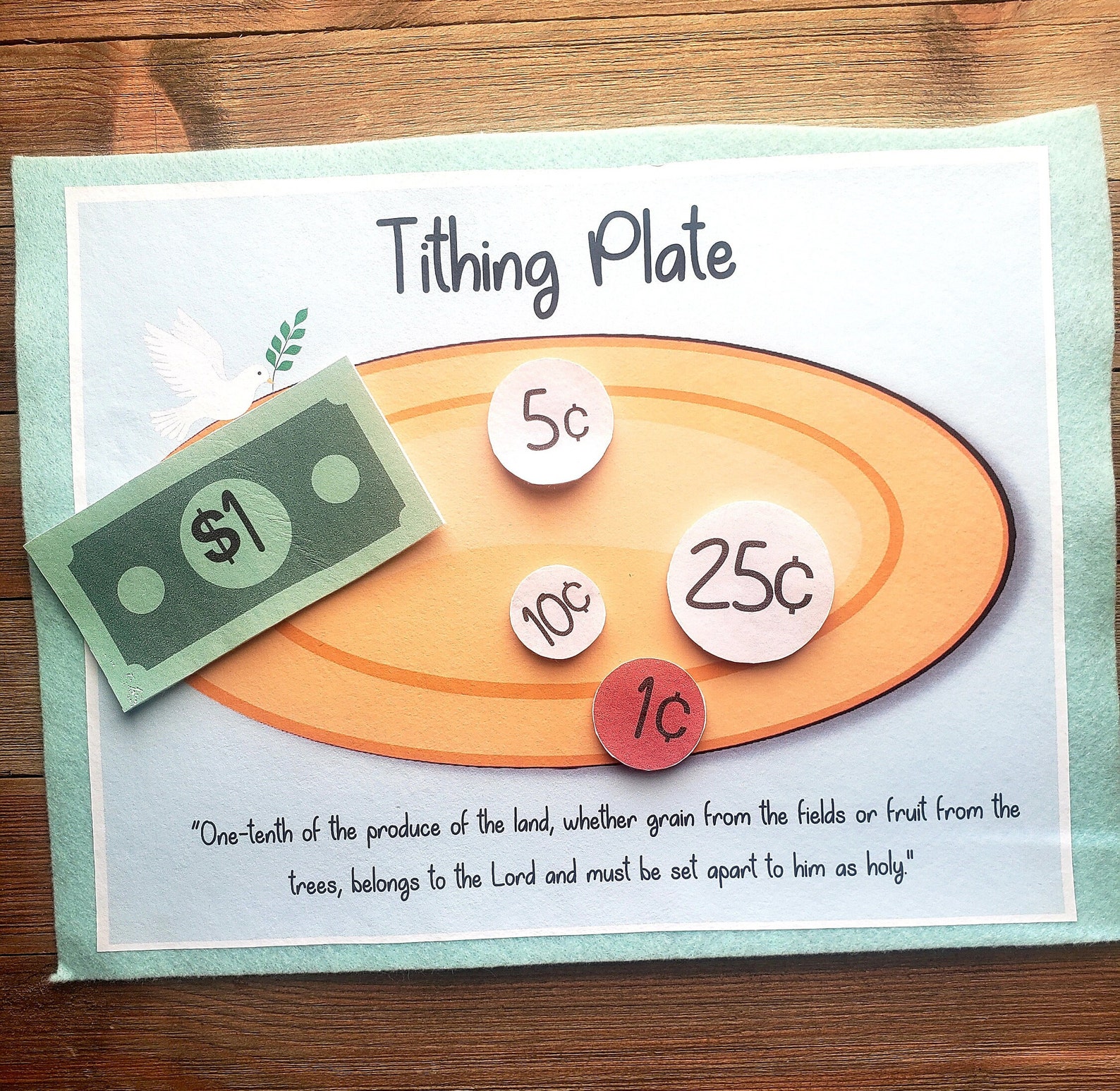 Tithing Money Activity Tithing Money Felt Activity Money - Etsy