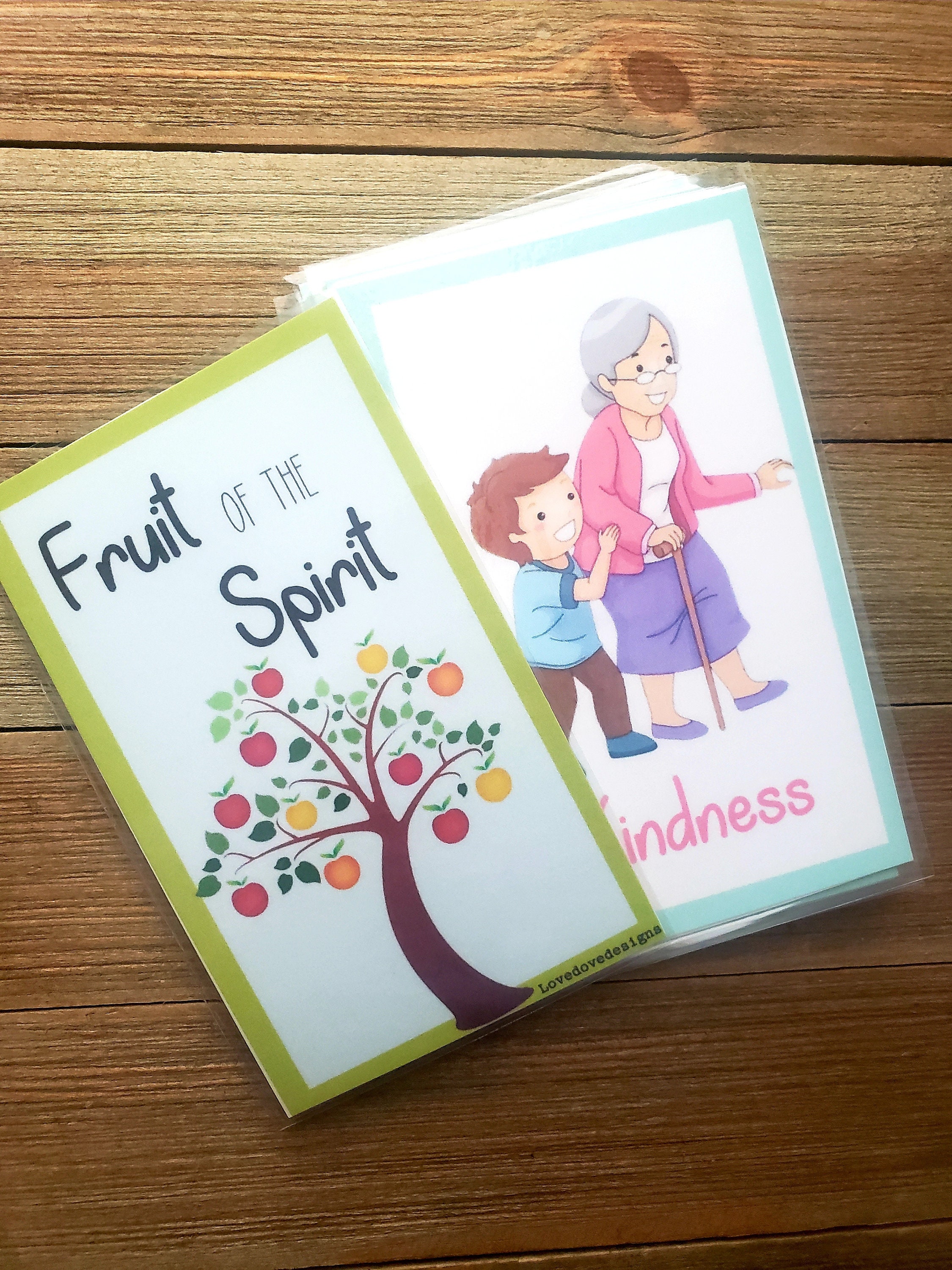 Fruit of the Spirit Flash Cards, Bible Flash Cards, Fruit of the Spirit ...